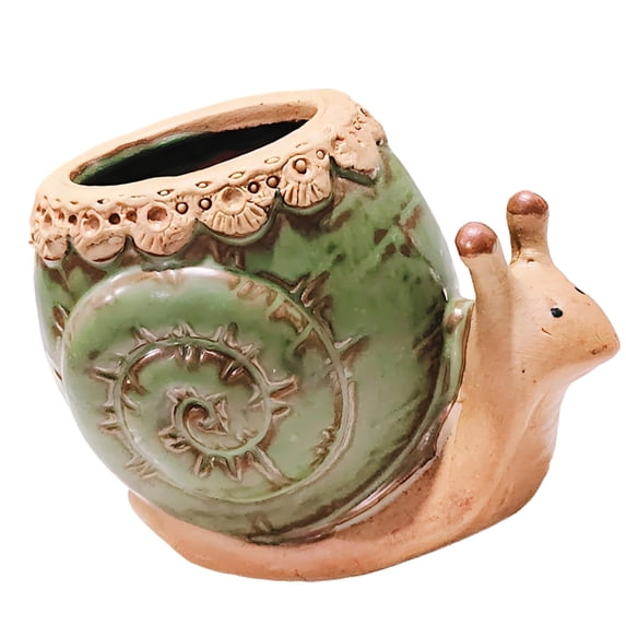 Ceramic Fleshy Plant Container Snail Shape Cartoon Ceramic Fleshy Plant ...