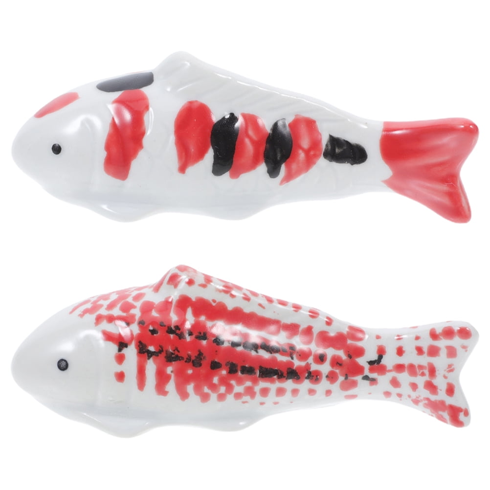 Ceramic Floating Fish 2pcs Aquarium Floating Goldfish Koi Fish ...