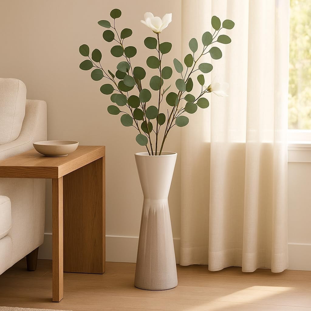 Ceramic Floor Vase for Living Room Decor – Elegant Flower Vase for ...