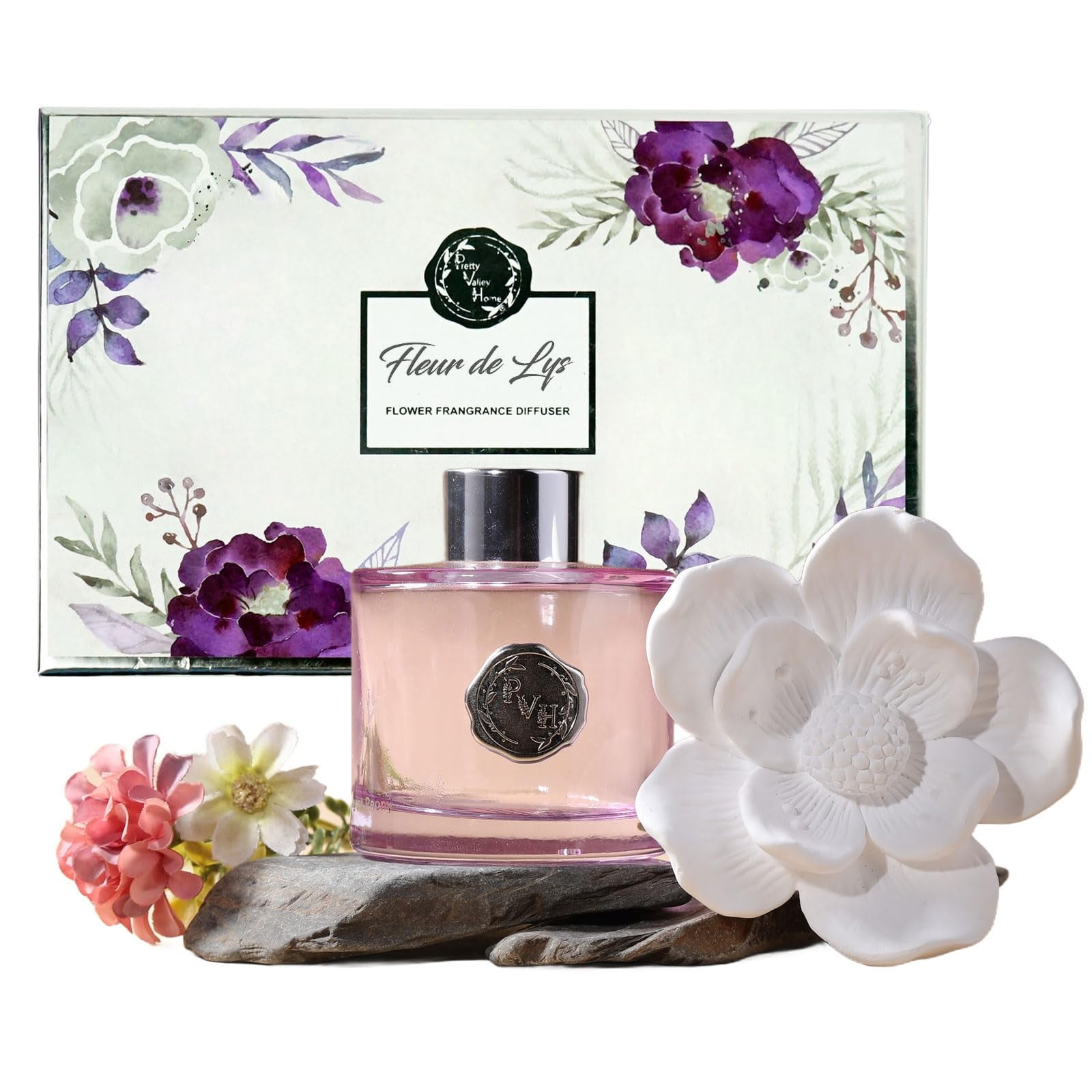 Ceramic Flower Fragrance Diffuser 100ml Fleur De LYS - Walmart.com