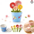 Ceramic Flower Measuring Spoons Set in Pot, Cute Measuring Cups and ...