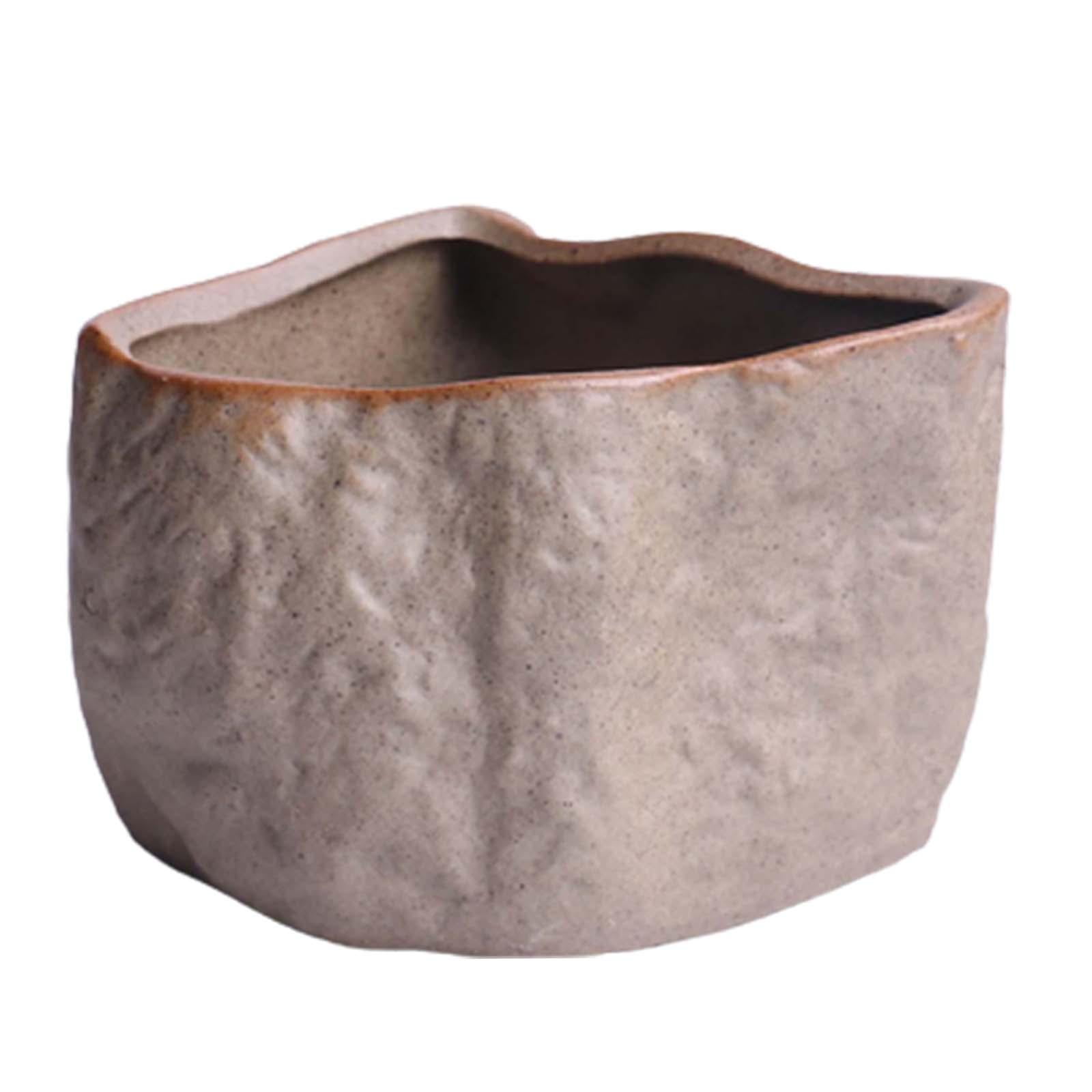 Ceramic Flower Pot Potted with Drainage Hole Durable Plants Growing Pot ...