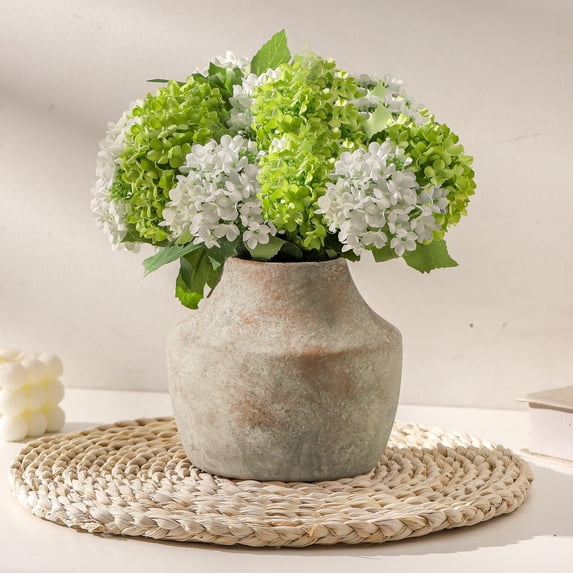 Ceramic Flower Vase 5.3 Inch Pottery Farmhouse Rustic Handcrafted ...