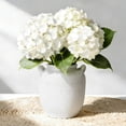 Ceramic Flower Vase, 6.5 inch White Farmhouse Table Rustic Vases ...
