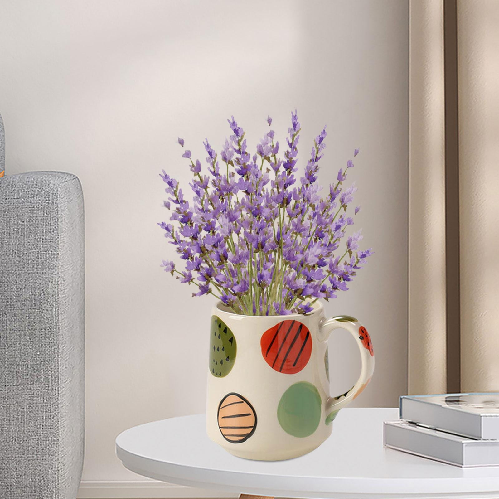 Ceramic Flower Vase Flower Pot Hand Painted Decors Indoor Plant Bud ...