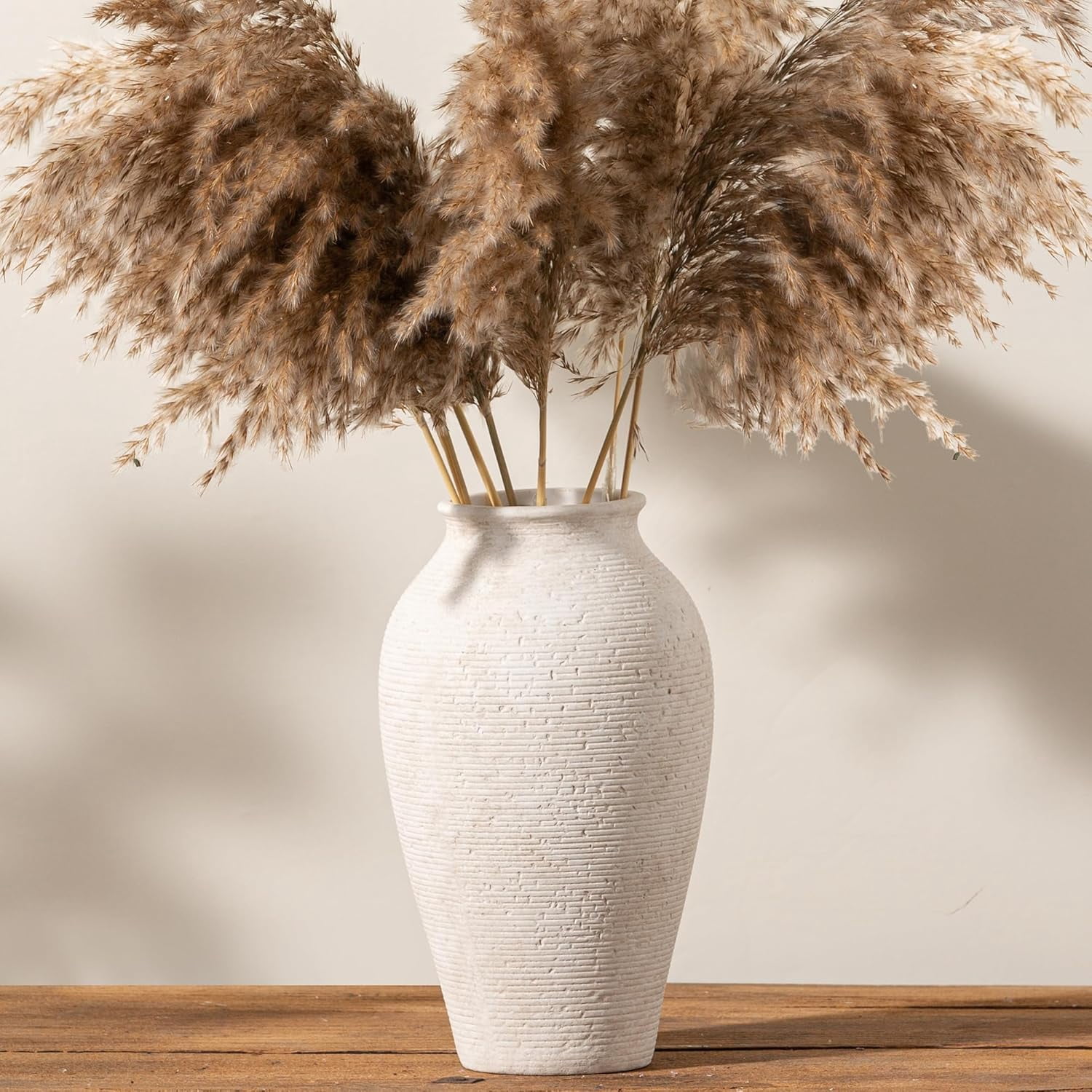 Ceramic Flower Vase Home Decor - Large Tall Farmhouse Table Vases ...