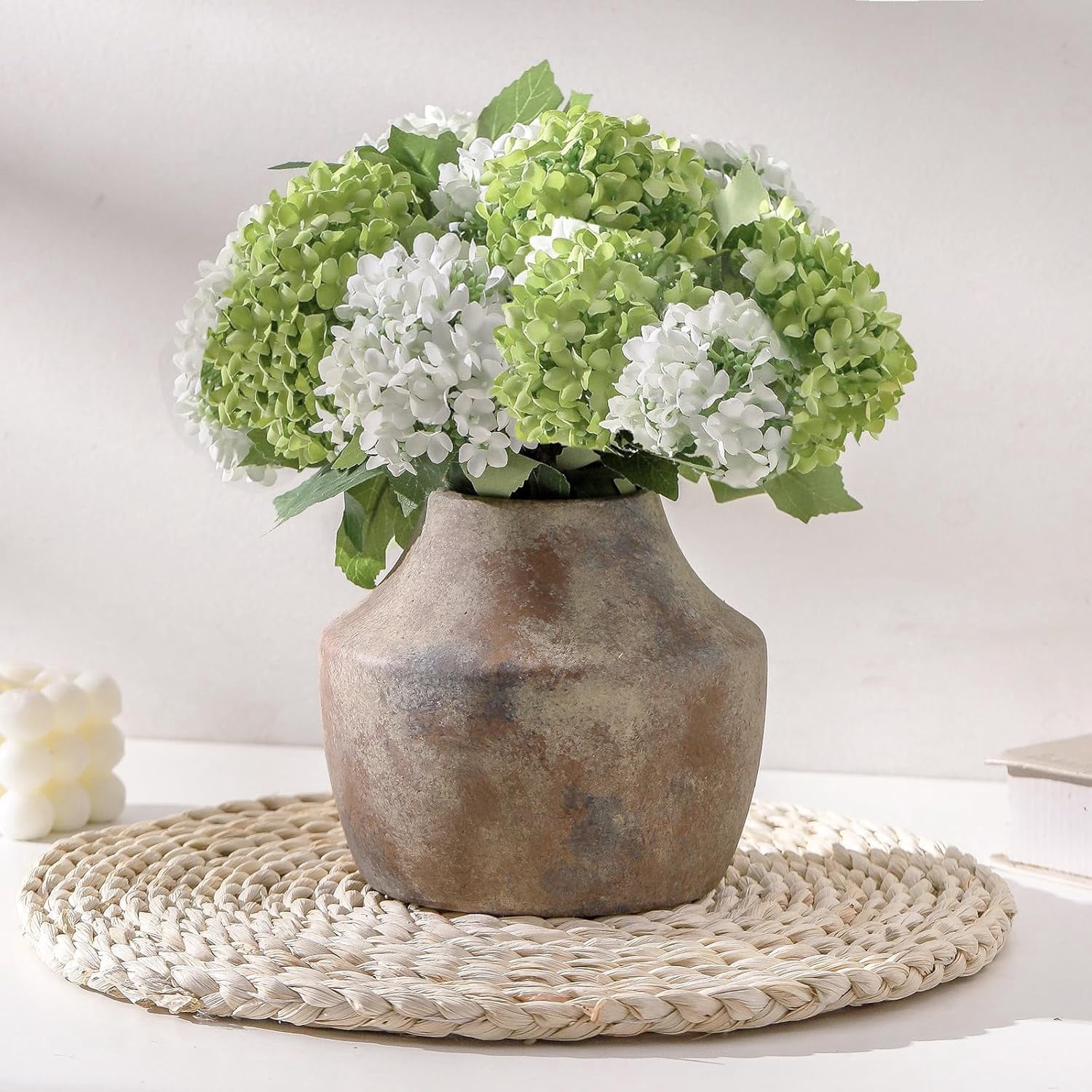 Ceramic Flower Vase, Pottery Farmhouse Rustic Vase, Handcrafted ...