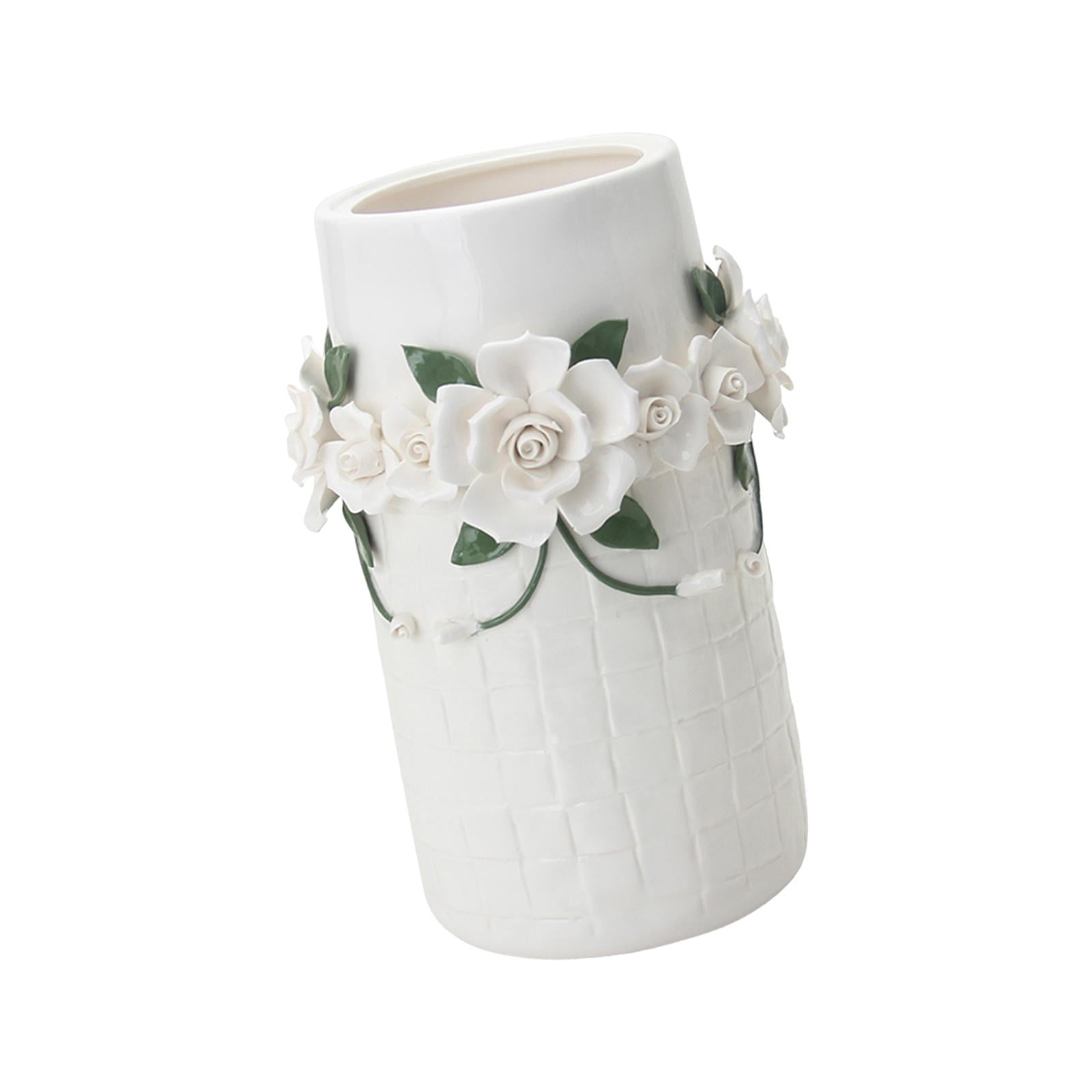 Decorative Indoor Ceramic Flower Vase Tabletop Planter Desktop Rack for ...