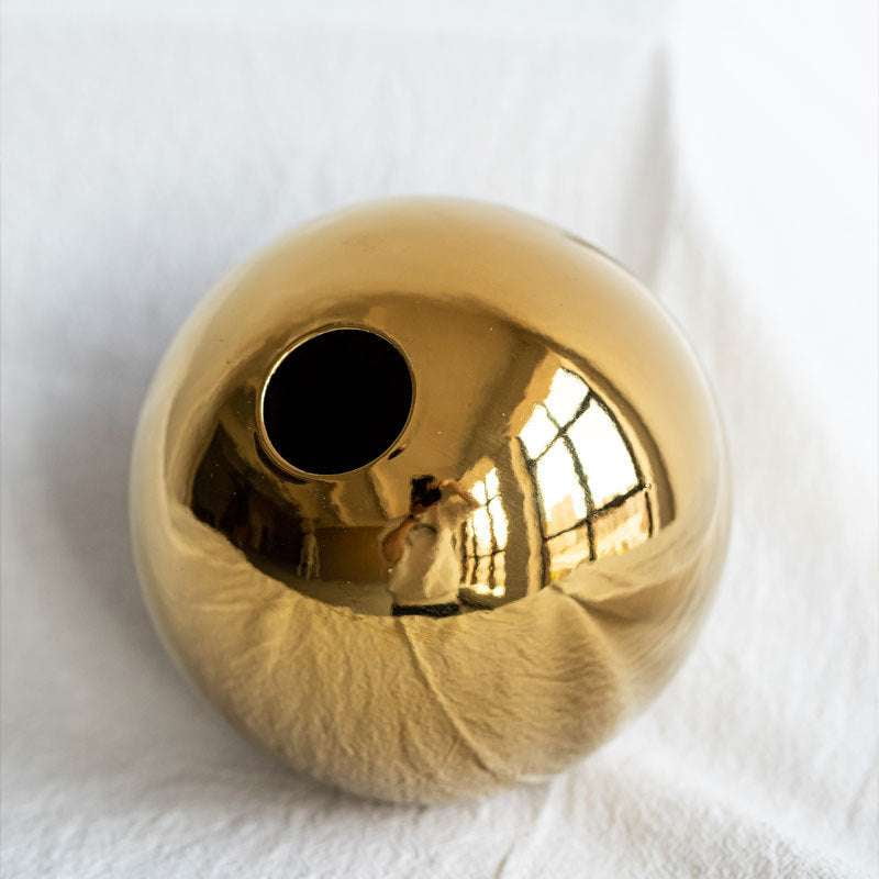 Ceramic Flower Vase for Home Decor – Round Ball Vase for Table, Shelf ...