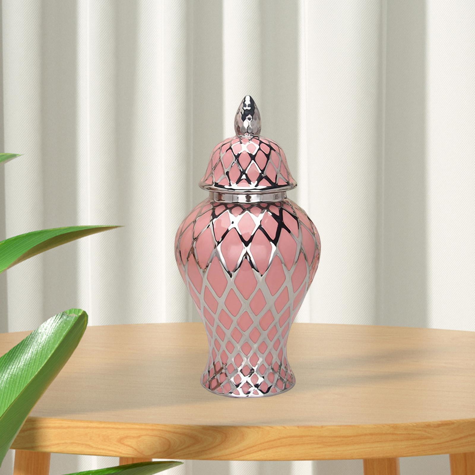 Ceramic Flower Vases Temple Jar Storage Floral Arrangement Glaze ...