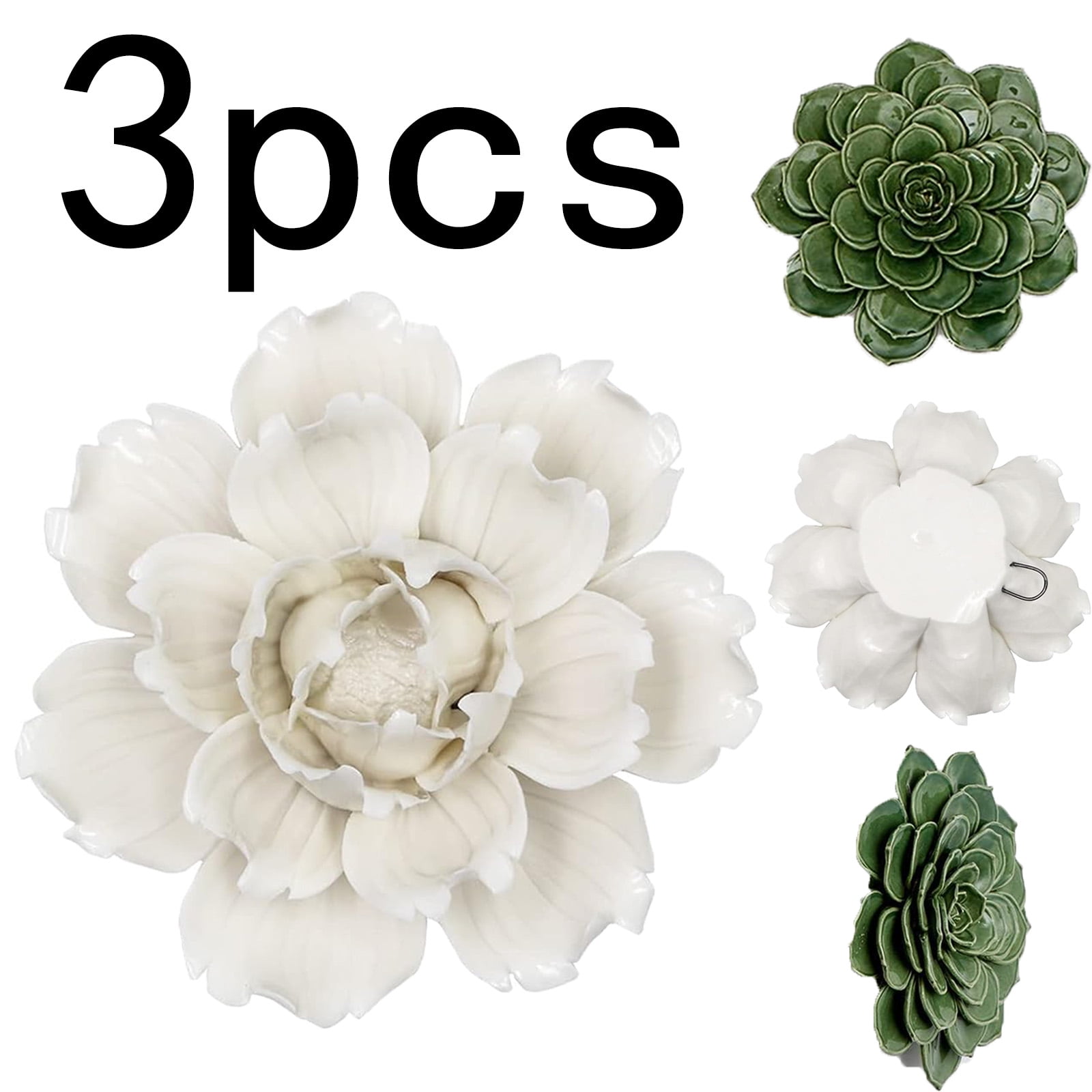 Ceramic Flowers,Ceramic Wall Decor,Ceramic Wall Art,Porcelain Flowers ...