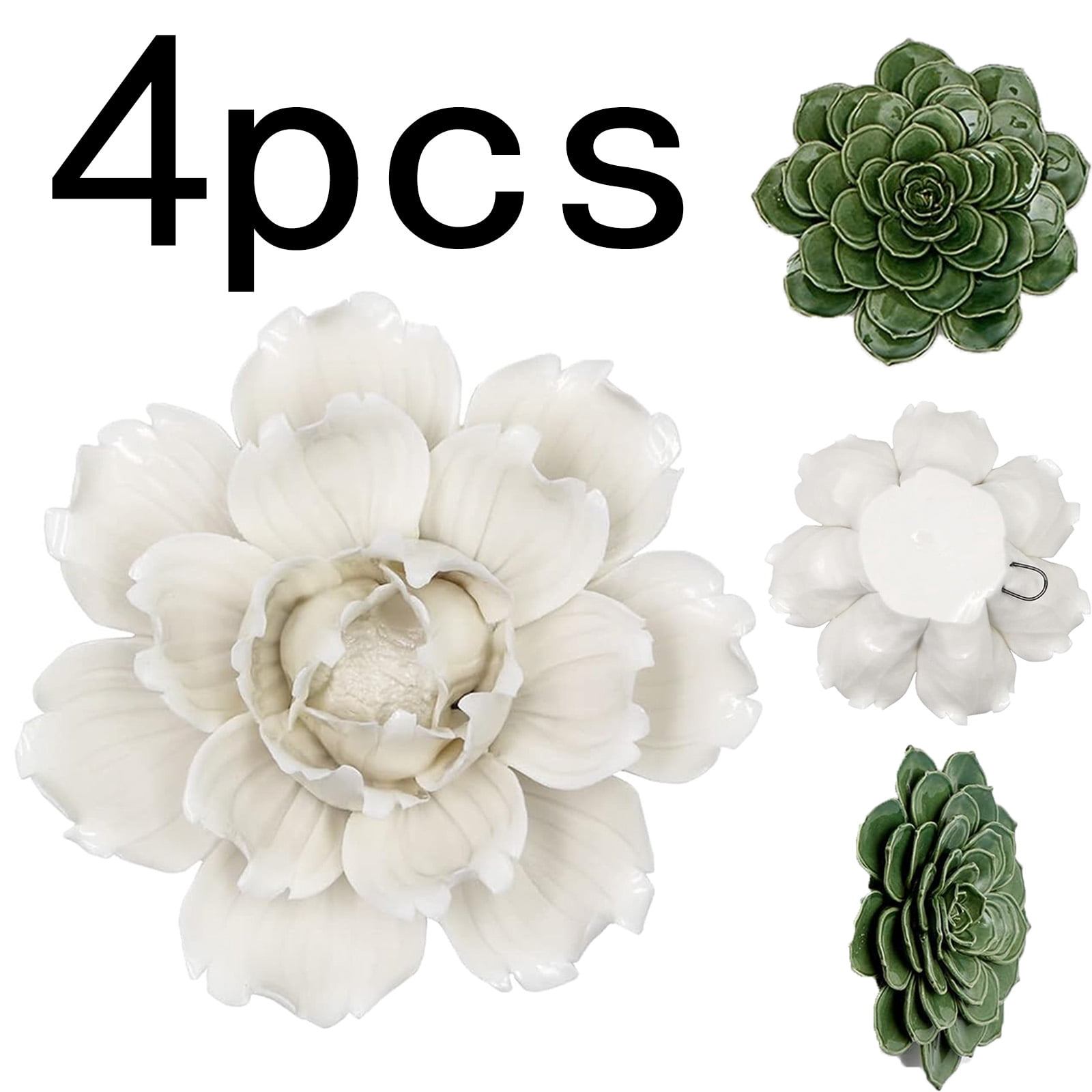 Ceramic Flowers,Ceramic Wall Decor,Ceramic Wall Art,Porcelain Flowers ...