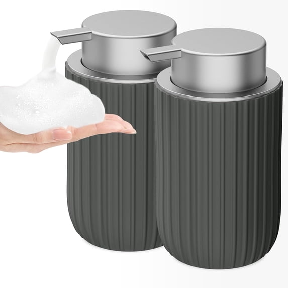 Ceramic Foaming Soap Dispenser, 12 oz Bathroom Foam Hand Soap Dispenser ...
