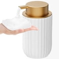 Ceramic Foaming Soap Dispenser, 12 oz Bathroom Foam Hand Soap Dispenser ...
