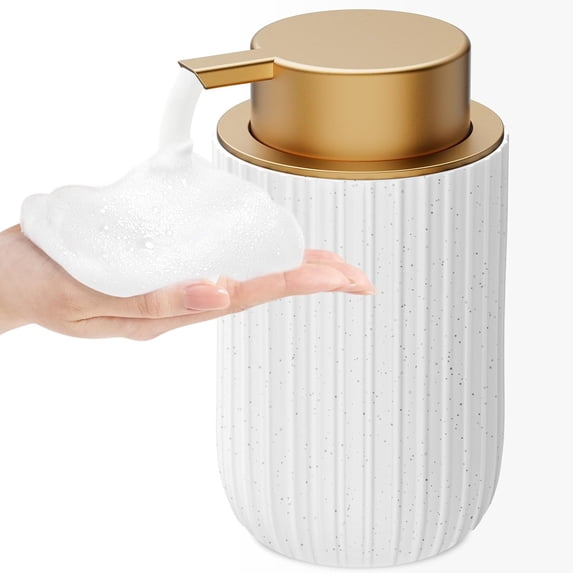 Ceramic Foaming Soap Dispenser, 12 oz Bathroom Foam Hand Soap Dispenser ...