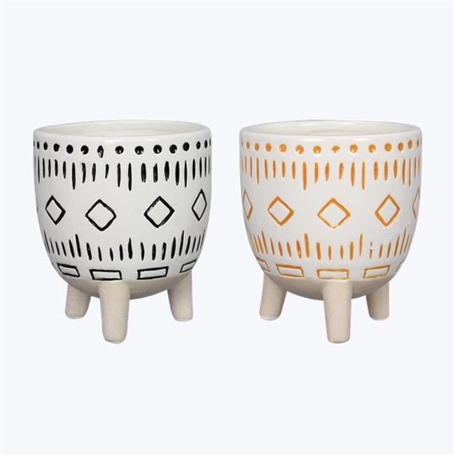 Ceramic Footed Planter, Assorted Color - 2 Piece - Walmart.com