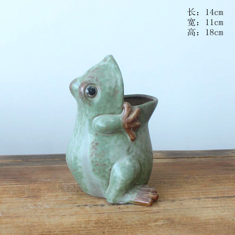 Ceramic Frog Succulent Flower Pot - Walmart.com