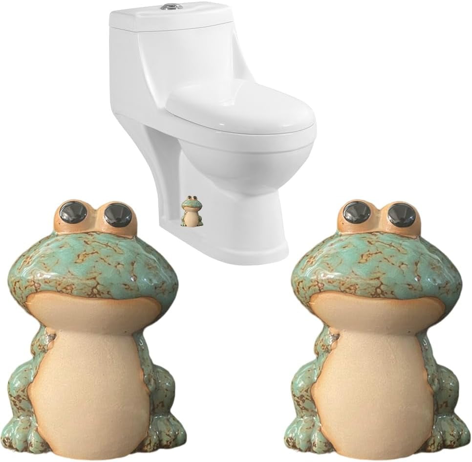 Ceramic Frog Toilet Bolt Covers Decorative, Cute Frog Toilet Bolt ...