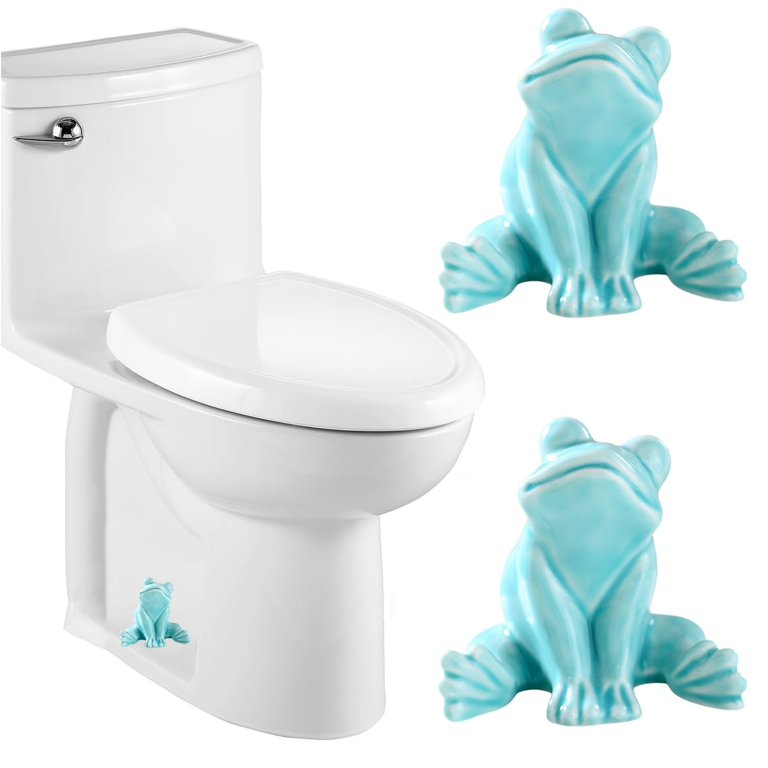 Ceramic Frog Toilet Bolt Covers Decorative, Set of 2 Tall Toilet Bolt ...