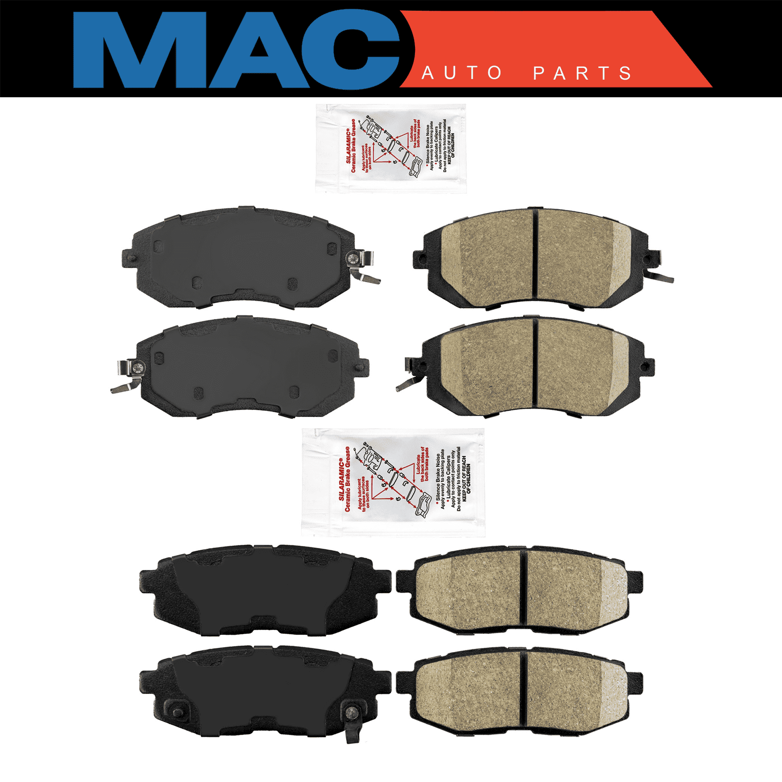 Ceramic Front + Rear Brake Pads FOR 13-2020 SUBARU BRZ - TOYOTA 86 ...