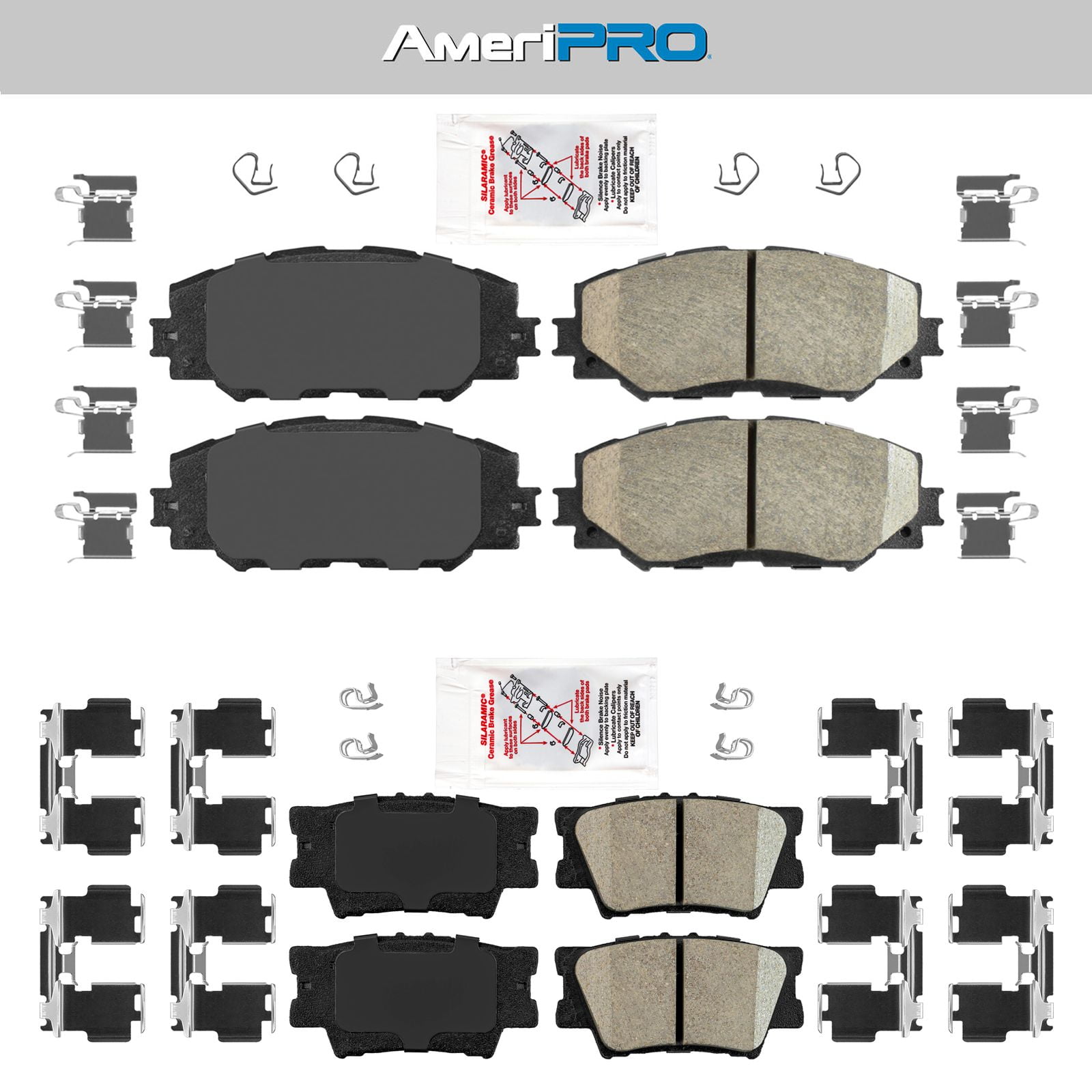 Ceramic Front + Rear Brake Pads FOR Toyota Rav 2013-2018 With 275mm ...