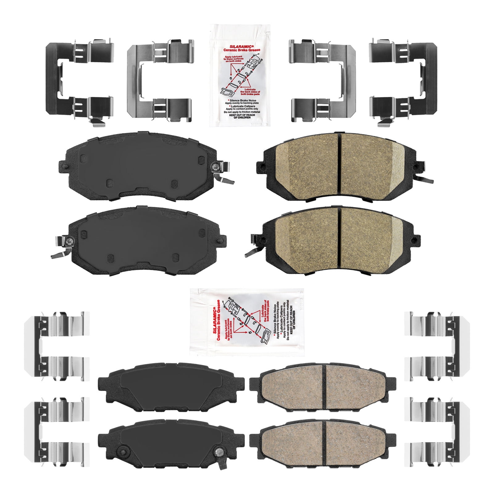 Ceramic Front & Rear Brake Pads for 2011-2018 for Subaru for BRZ ...