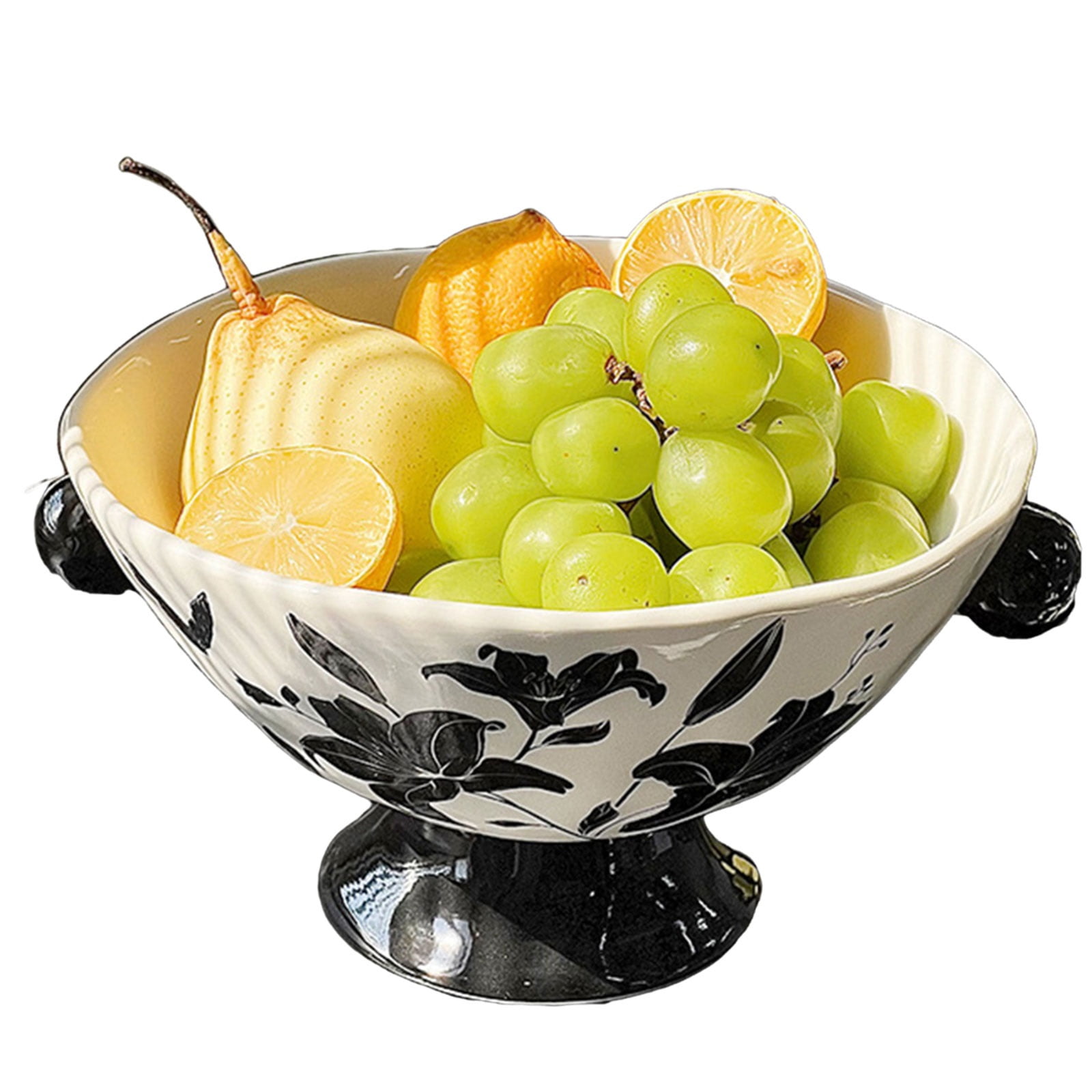 Ceramic Fruit Bowls, Creativity Black White Decorative Fruit Snacks ...