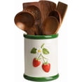 Ceramic Fruit Embossed Kitchen Utensil Holder For Countertop, Large ...