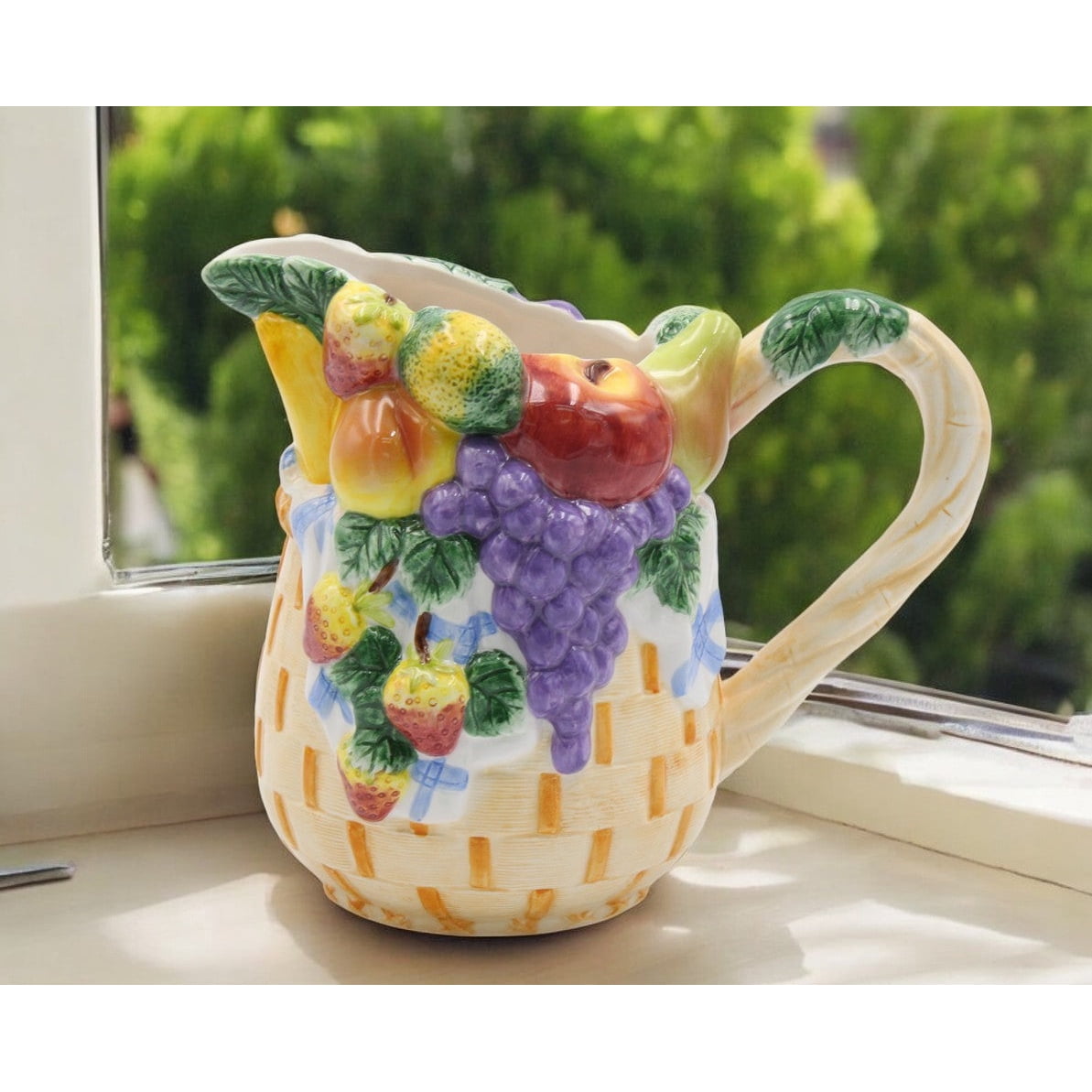 Ceramic Fruit Pitcher, Farmhouse Kitchen Decor, Gift for Her, Summer ...