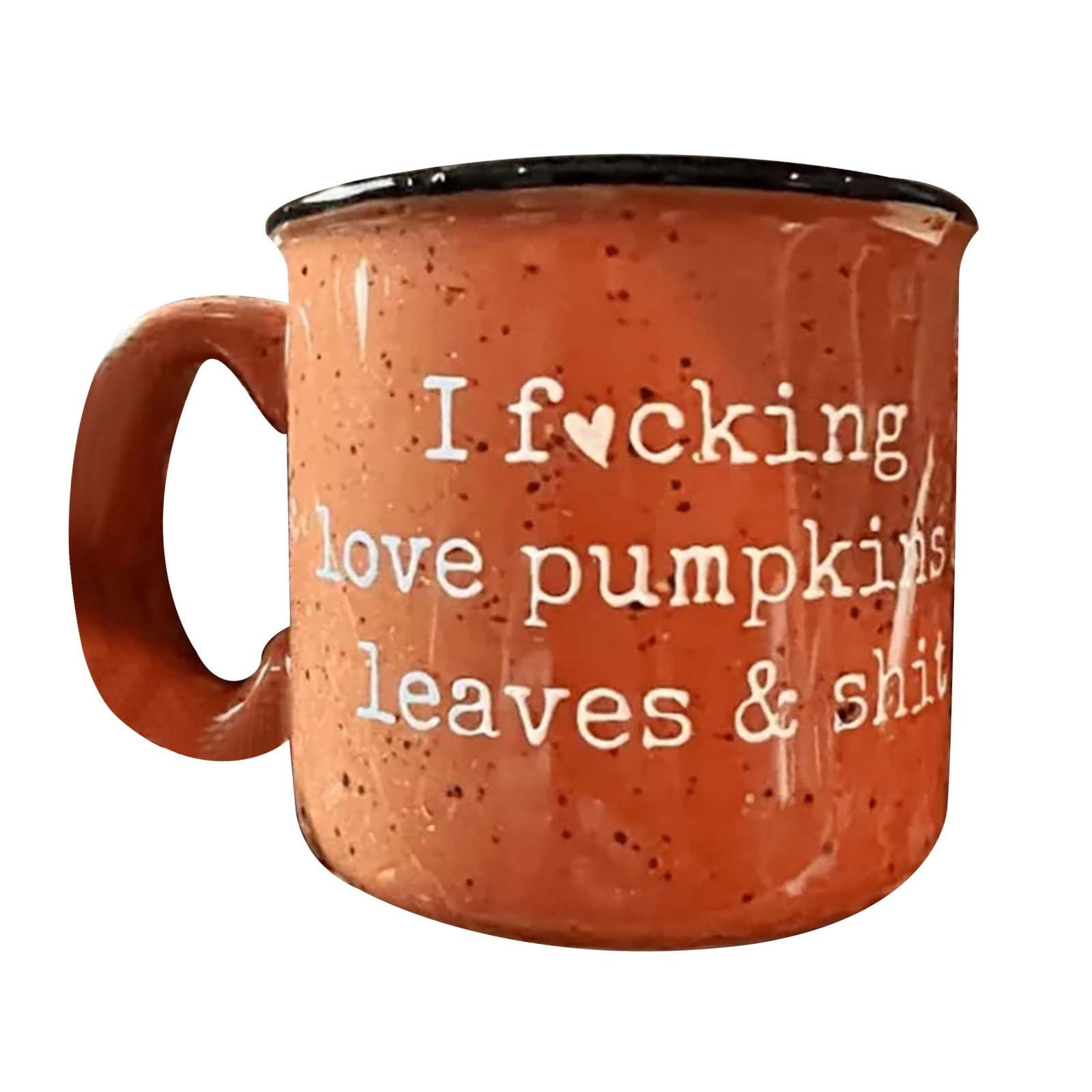 Ceramic Fun Mugs For Coffee And Milk Microwave ，Pumpkin Latte Mug ...