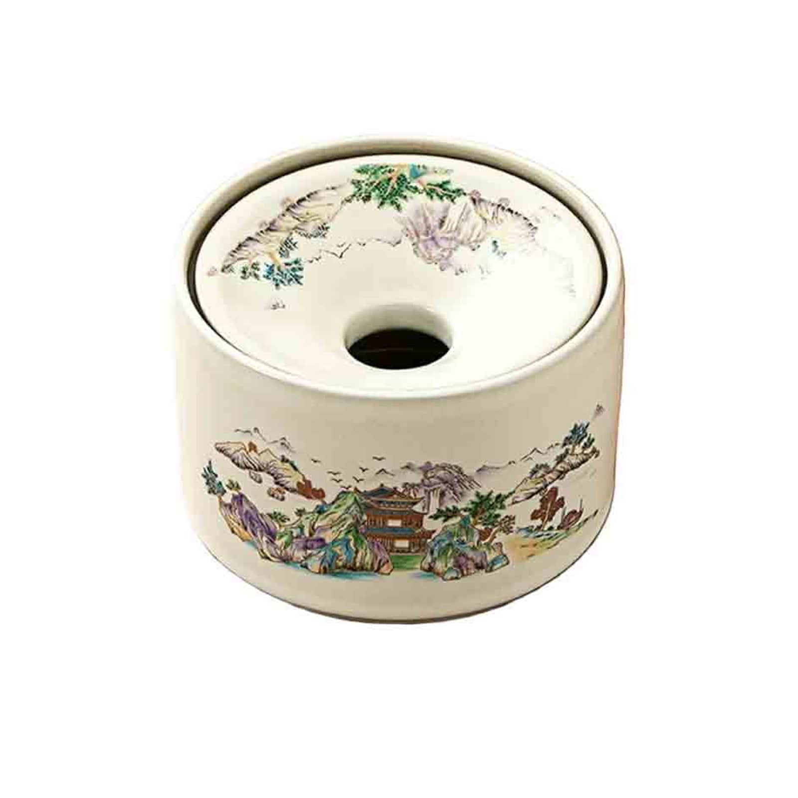 Ceramic Funnel Ashtray Round for Home Use in Living Rooms Prevents Dust ...