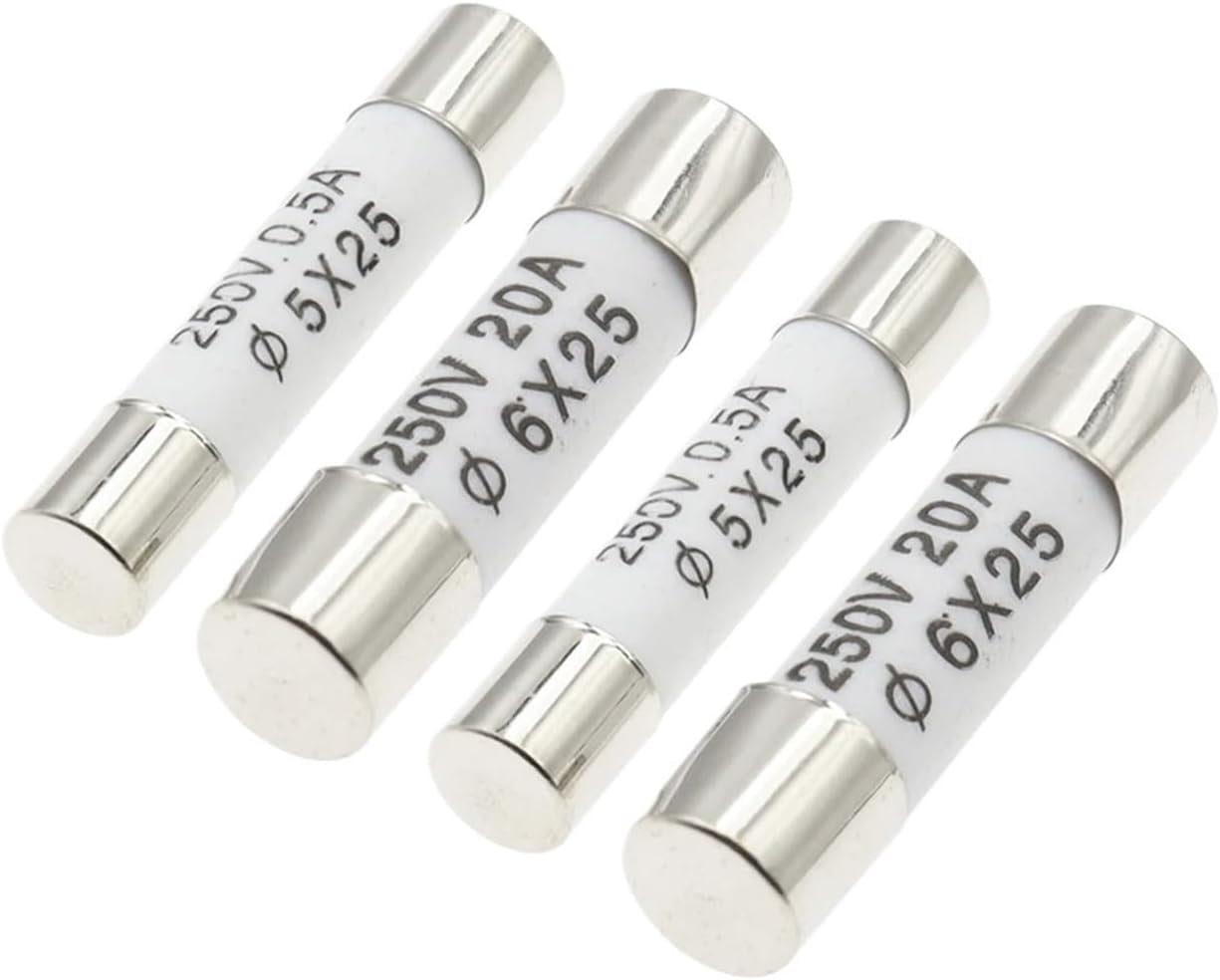 Ceramic Fuse 6x25mm Fuse 5 * 25 250V 0.5A 1A 2A 3A 4A 5A 6A 8A 10A 13A ...