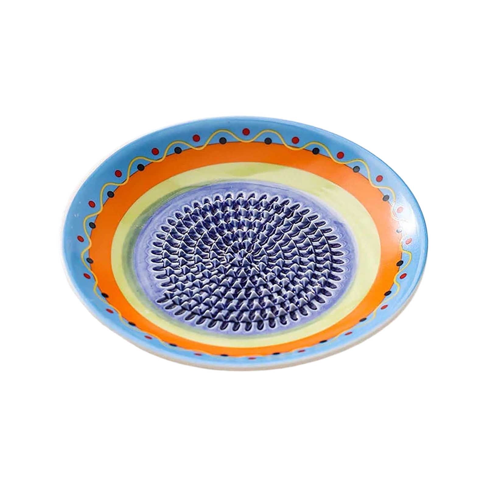Ceramic Garlic Grater Plate Bowl, Handmade Pottery Grater for Cheese ...