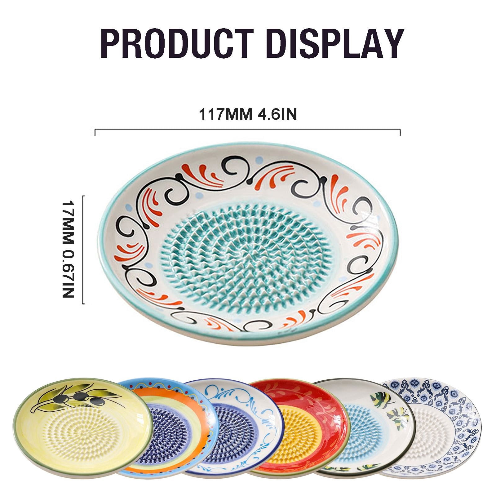 Ceramic Garlic Grater Plates, Manual Garlic Masher Mortars, Multi-Use ...