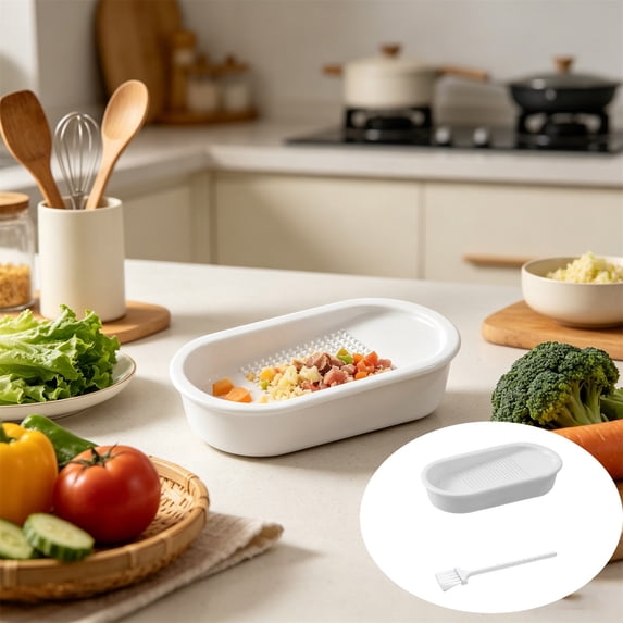 Ceramic Garlic Grater and Ginger Grater Multi Functional Garlic Press ...