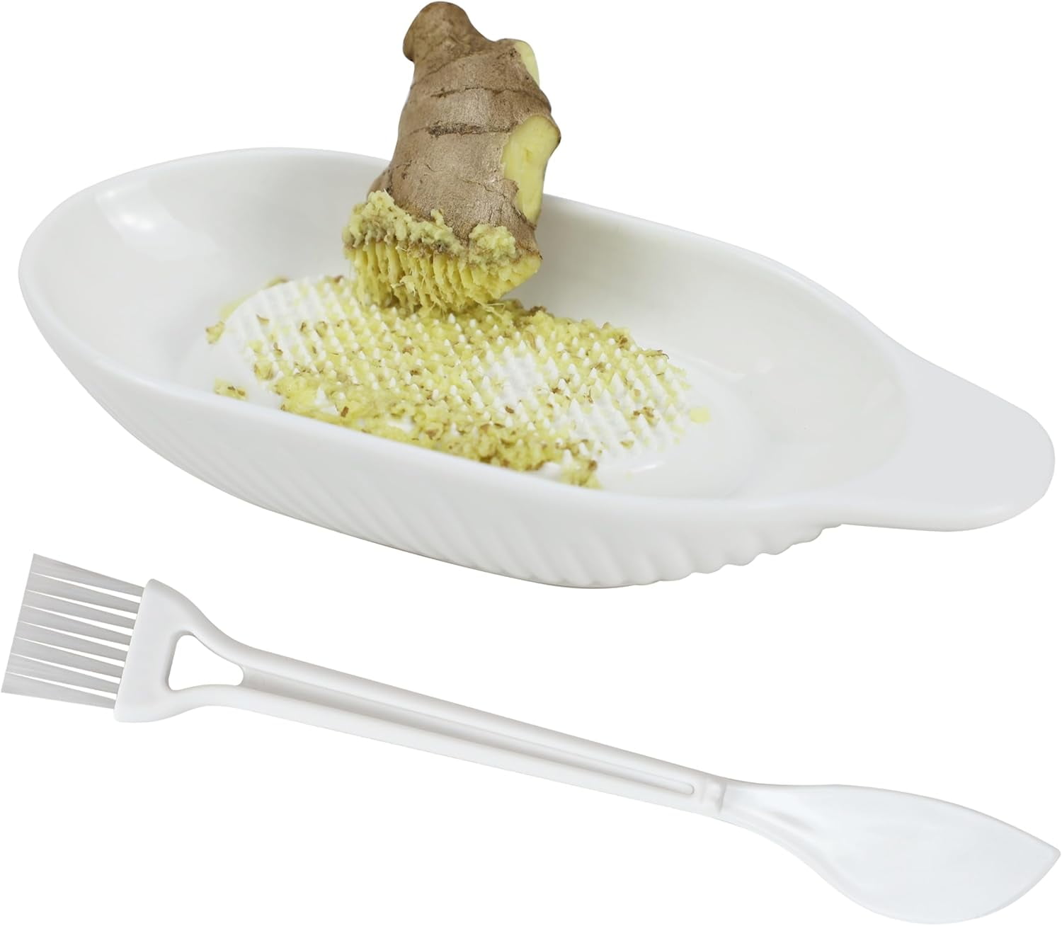 Ceramic Ginger Grater Plate with Scraper for Grinding Wasabi Ginger ...