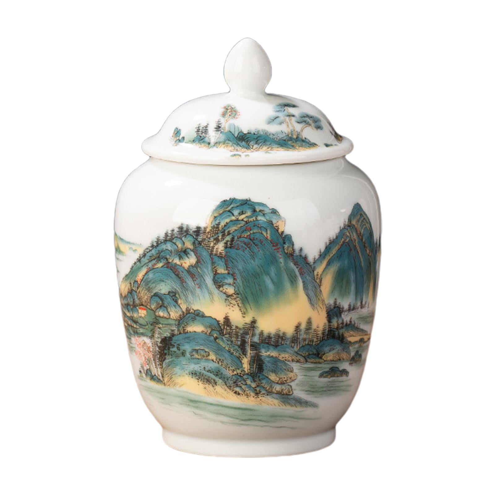 Ceramic Ginger Jar Asian Ginger Jar Vintage Style Decorative Chinese ...