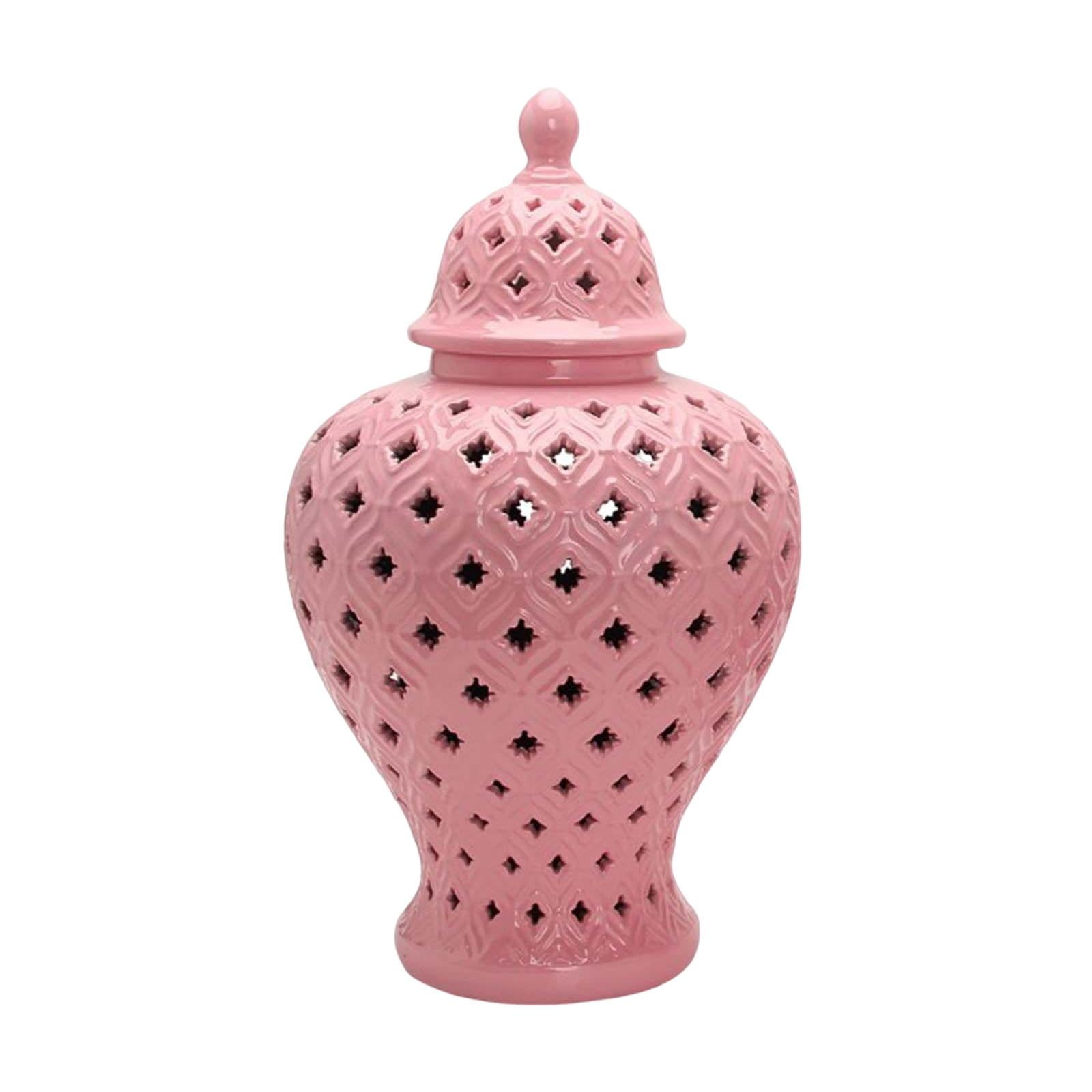 Ceramic Ginger Jar Canister Table Centerpiece Flowerpot Flower ...