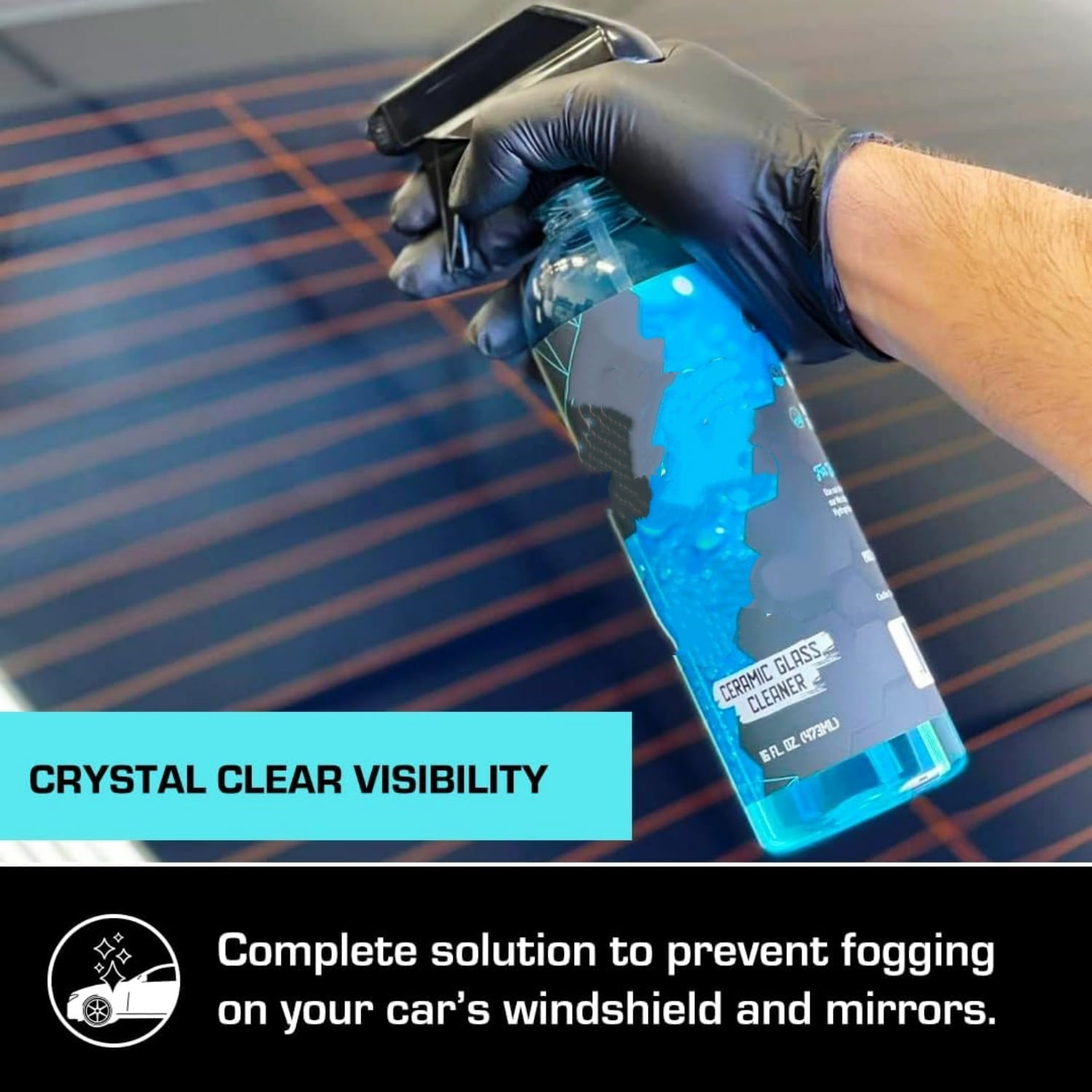 Ceramic Glass Cleaner and Water Repellent - Streak-Free Window Cleaner ...
