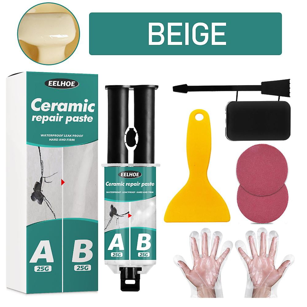 Ceramic Glue Adhesive Tile Repair Paste Kit With Free Scraper And ...
