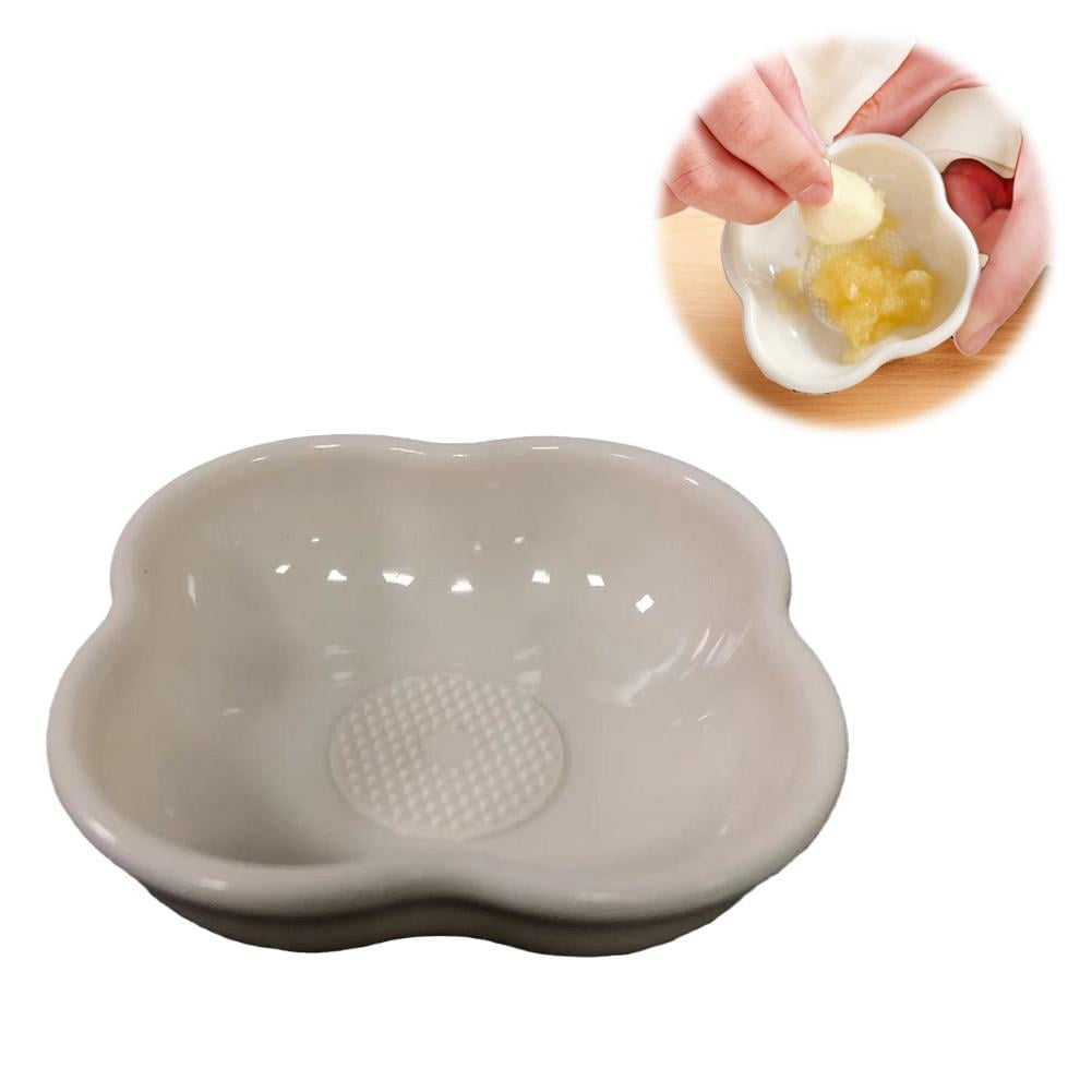 Ceramic Grater Plate, 3 in 1 Porcelain Ginger Grater Tool,Flowers ...