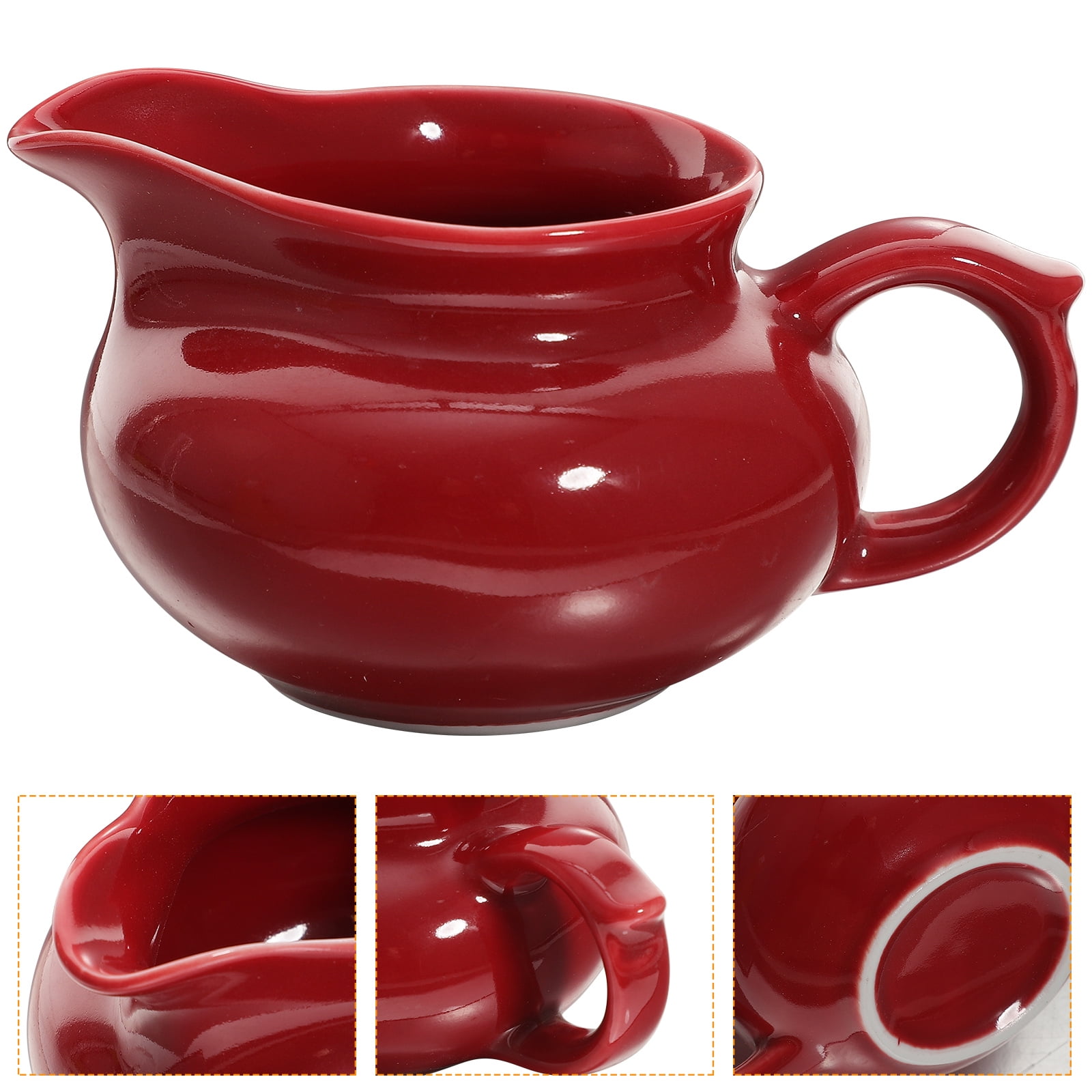 Ceramic Gravy Boat – 12oz Restaurant-Style Sauce Dispenser with Handle ...