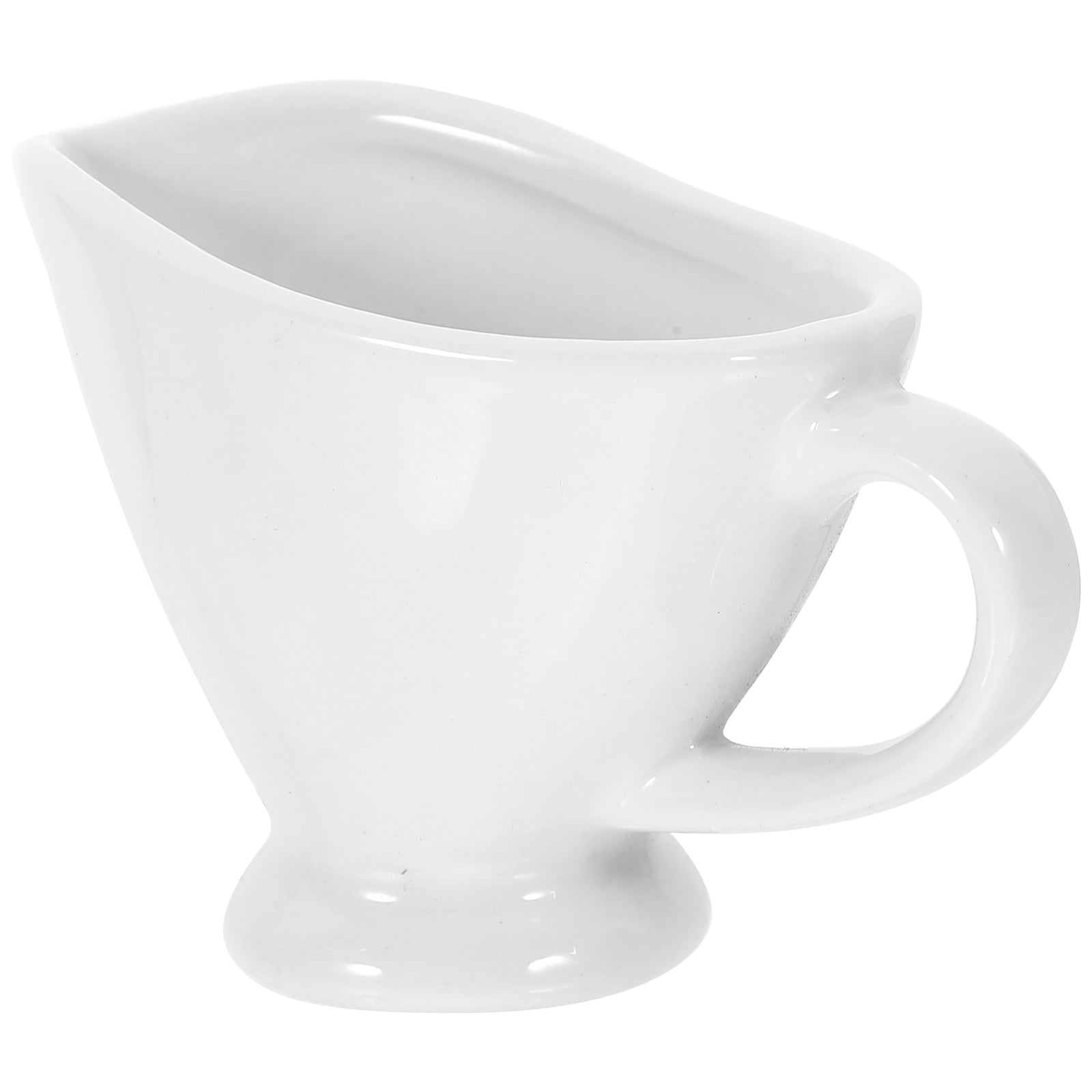 Ceramic Gravy Boat Porcelain Sauce Pitcher with Handle Creamer Milk ...