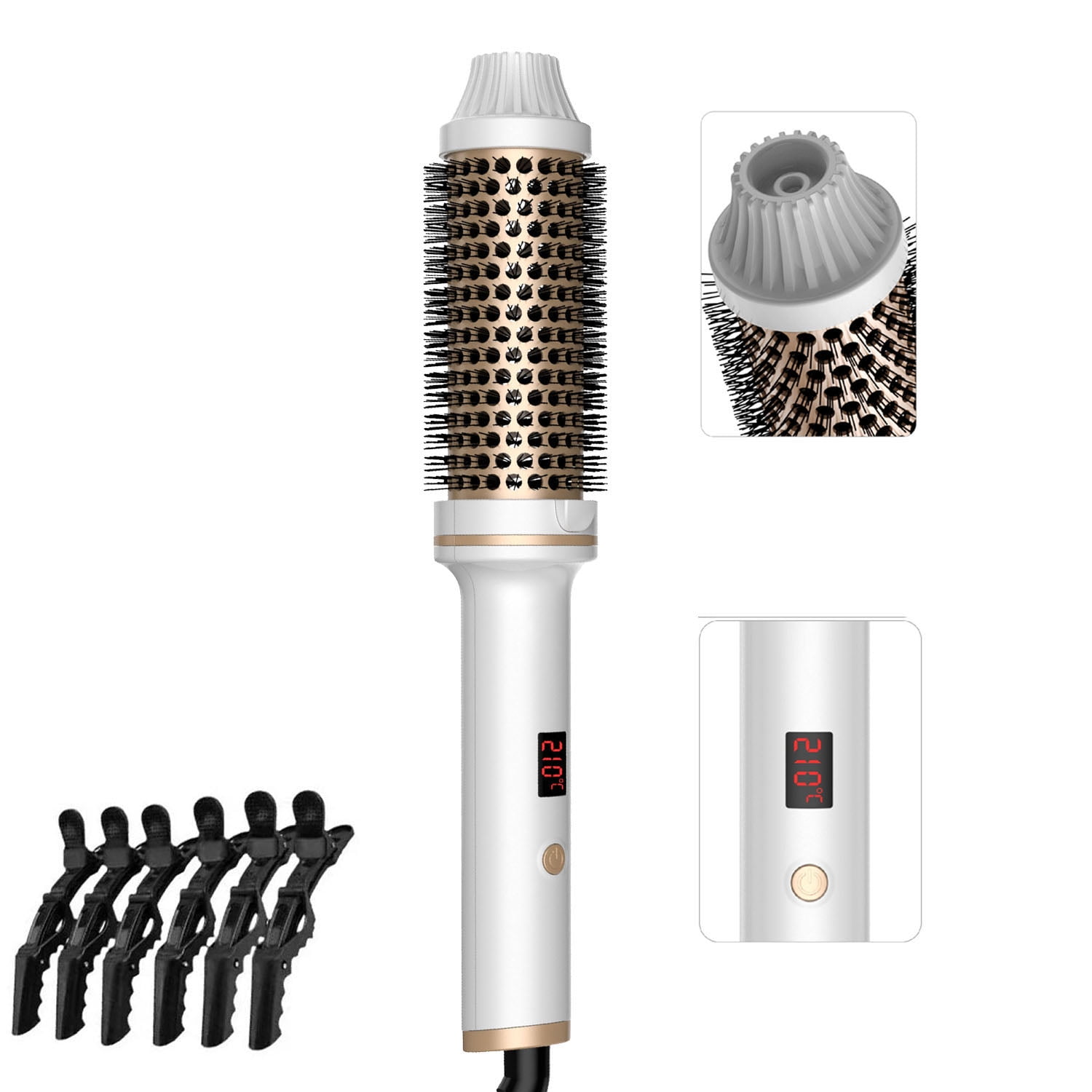 Ceramic Hair Iron, 2 in 1 Design with PTC Heating System, Straightens ...