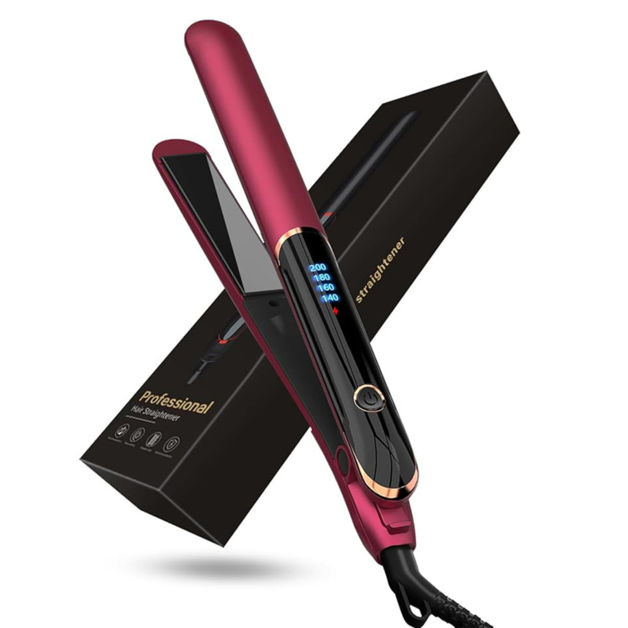 Ceramic Hair Straightener, 2 in 1 Hair Straighteners and Curlers with ...