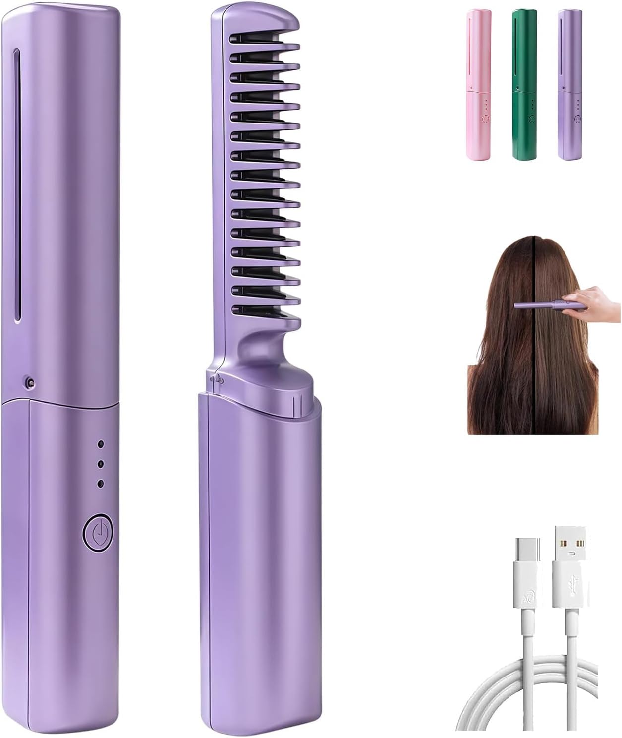 Ceramic Hairdressing Comb Smooth, Frizz-Free Hair Anytime Anywhere ...