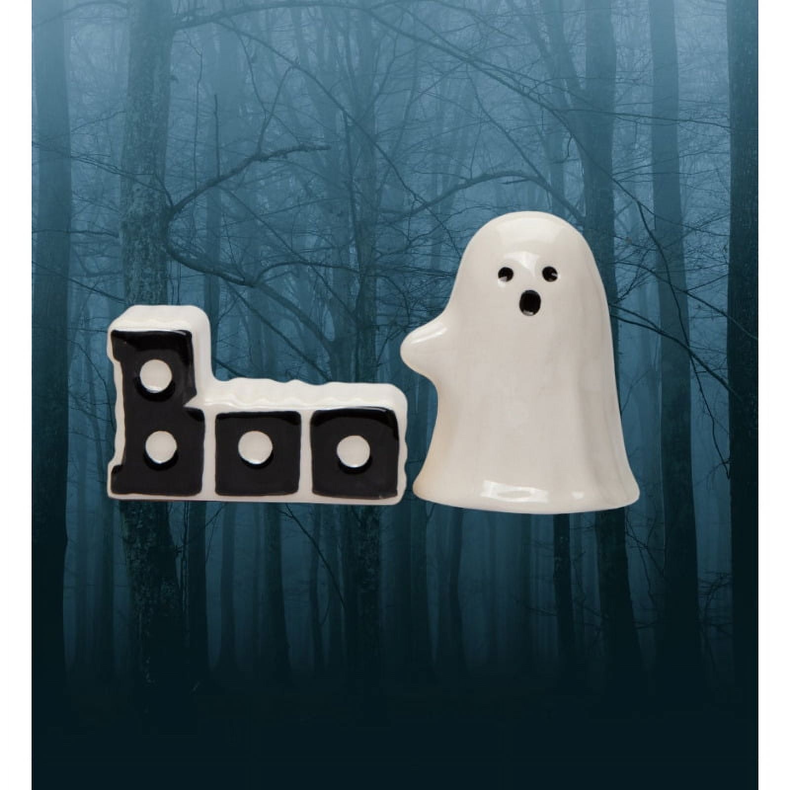 Ceramic Halloween Ghost Boo Salt and Pepper Shakers - Walmart.com
