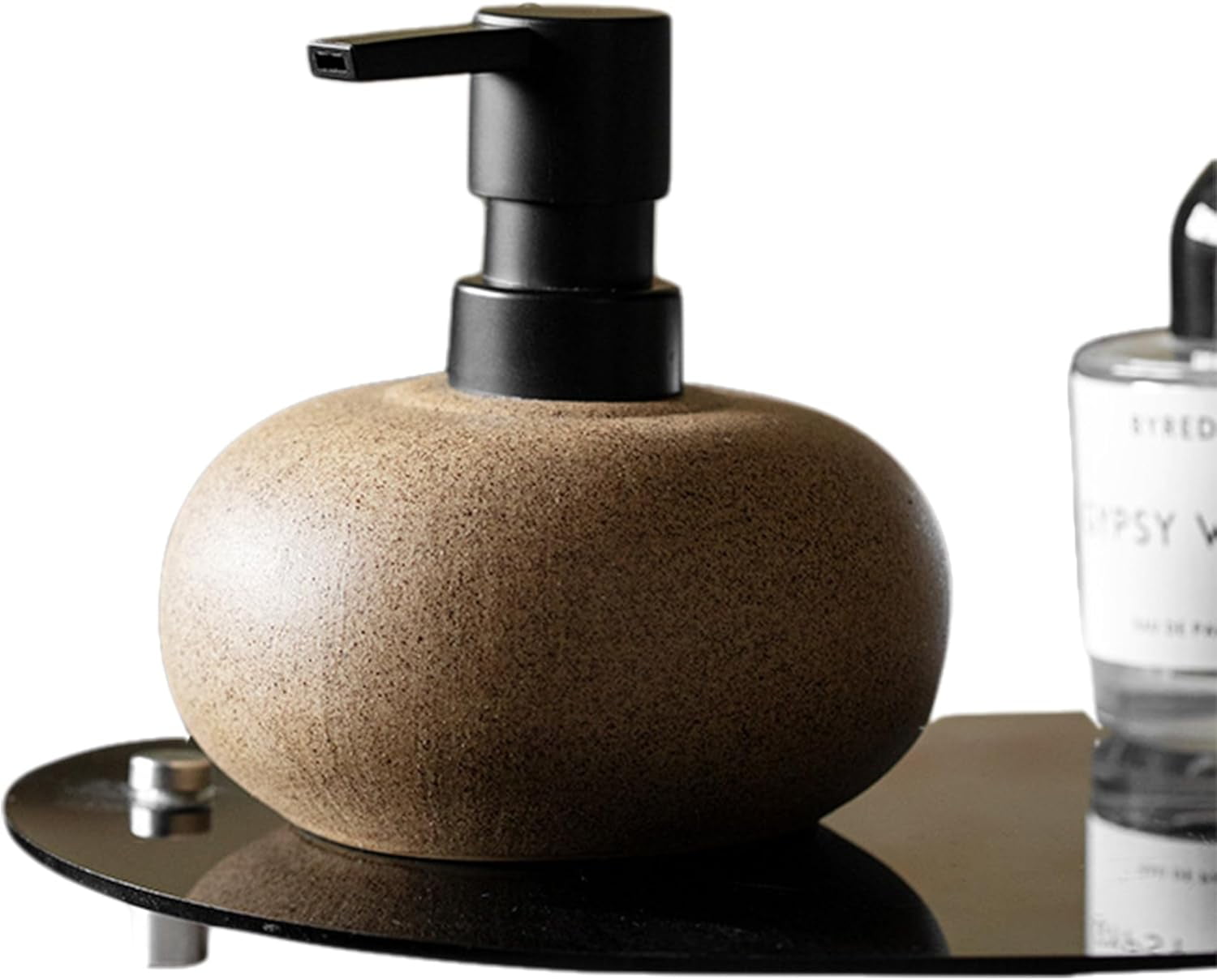 Ceramic Hand Soap Dispenser: Stone-Textured Rustic Soap Dispenser ...