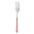 Ceramic Handle 304 Stainless Steel Fork and Spoon Set, Pearl Pattern ...