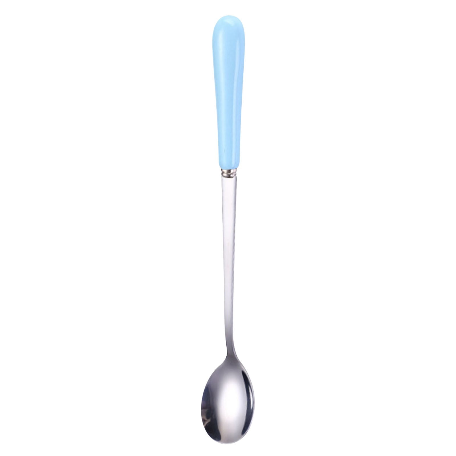 Ceramic Handle Stainless Steel Long Handle Spoon, Colored Handle ...